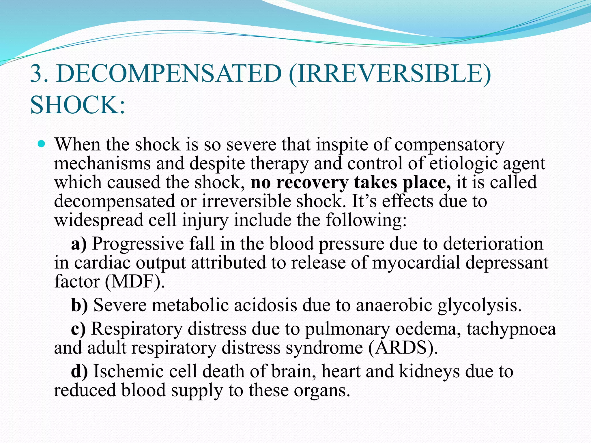 Pathophysiology of shock | PPTX