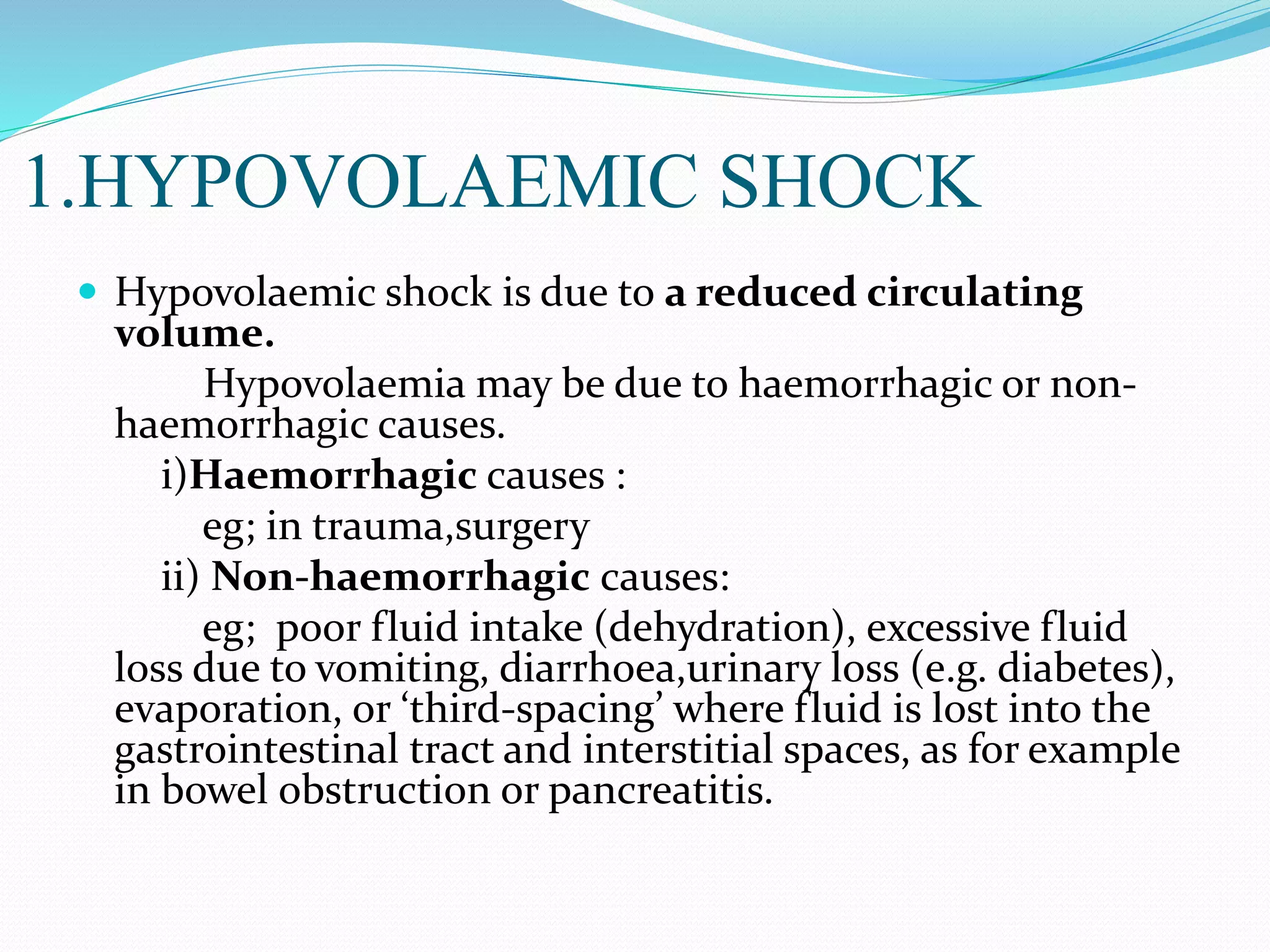 Pathophysiology of shock | PPTX