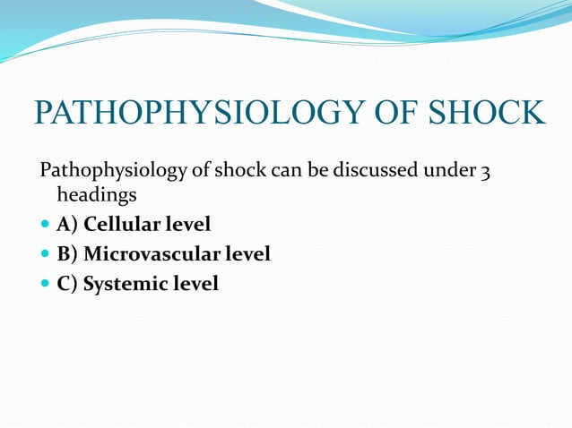 Pathophysiology of shock | PPTX | Lung and Respiratory Health ...