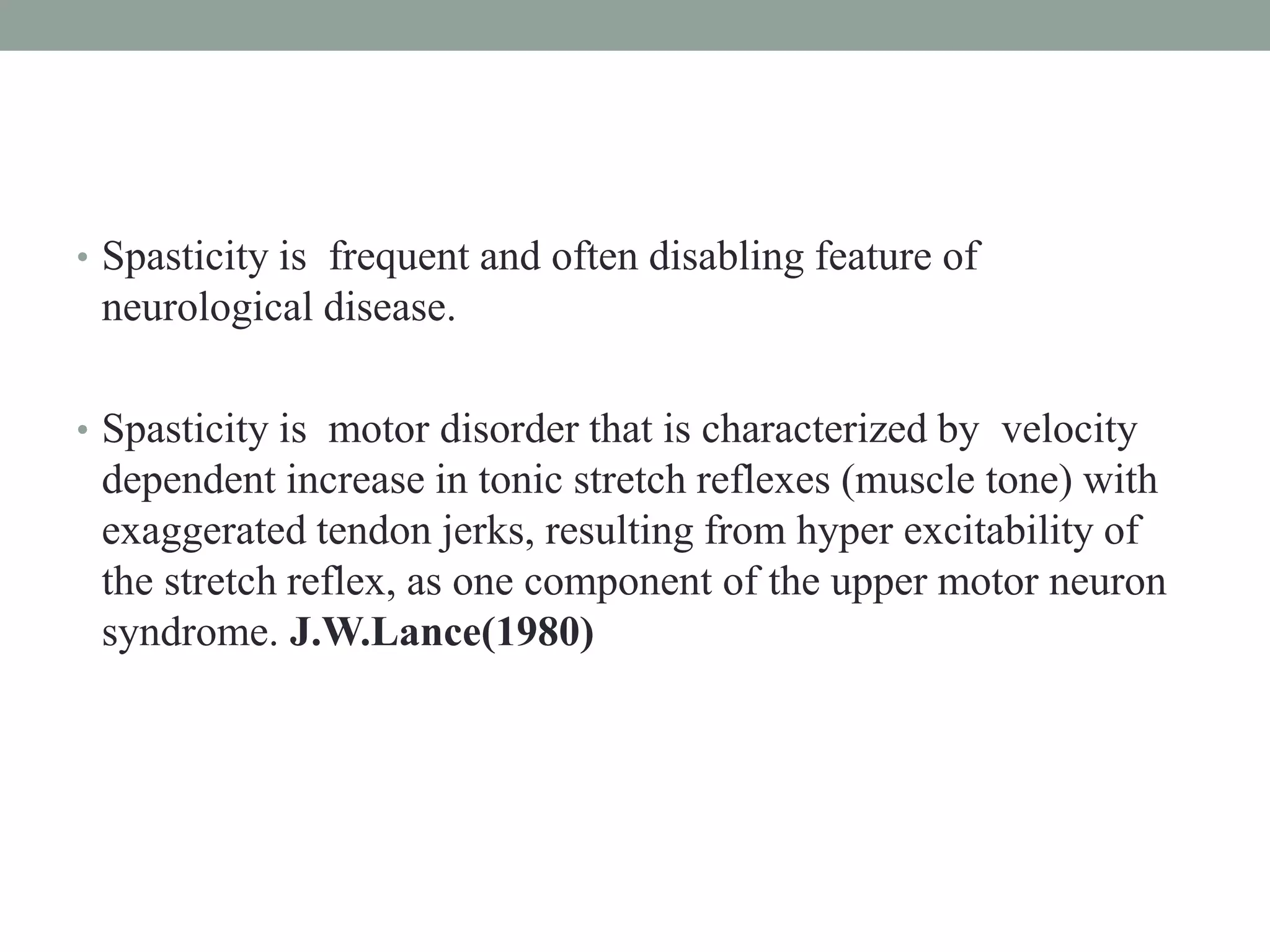 Pathophysiology of spasticity | PPTX
