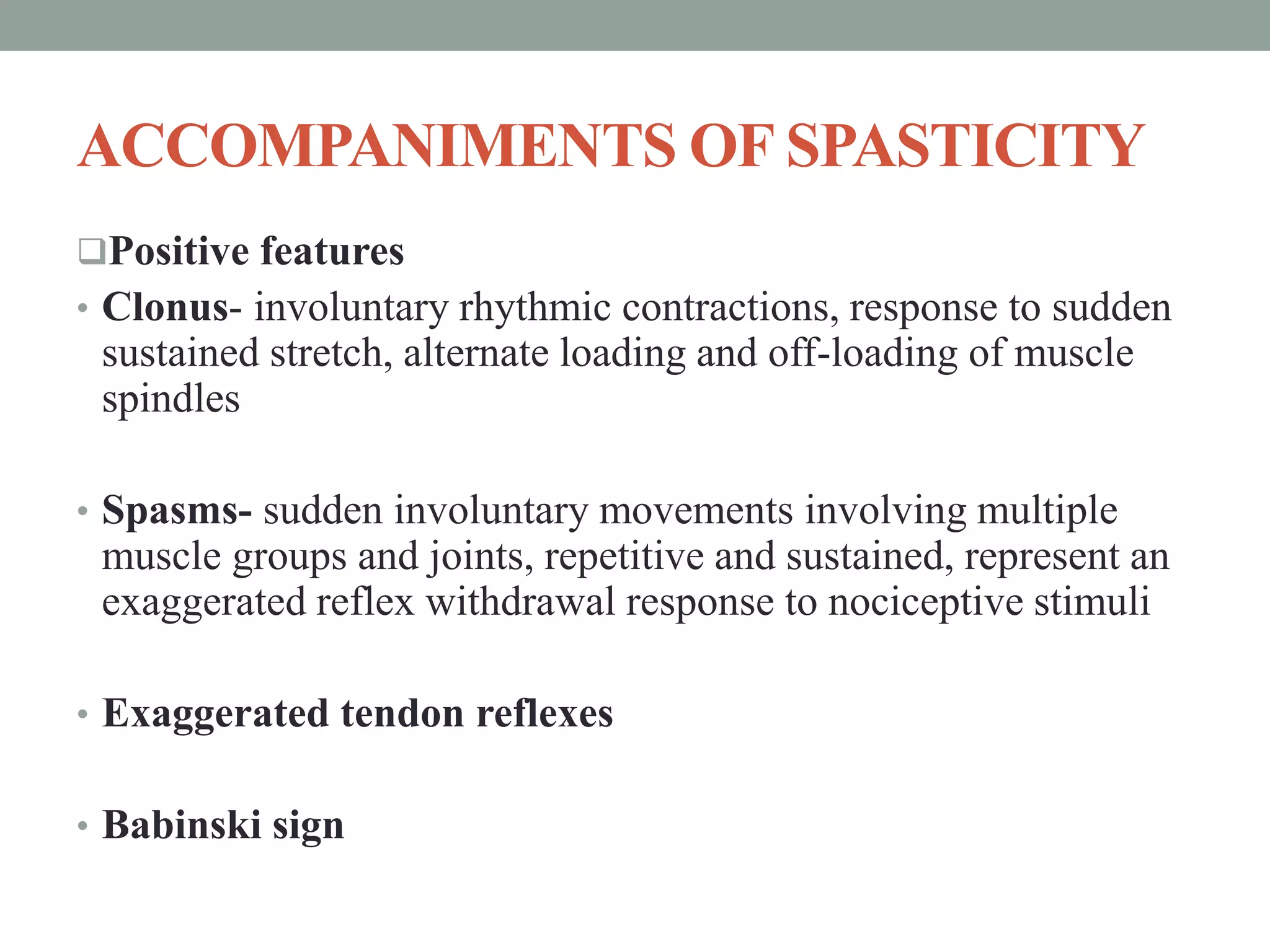 Pathophysiology of spasticity | PPTX