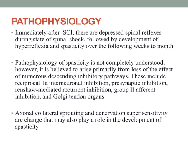 Pathophysiology of spasticity | PPTX | Physical Therapy | Wellness