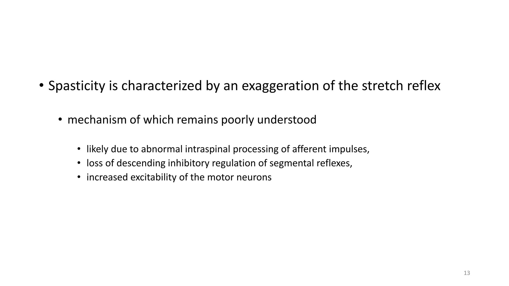 Pathophysiology of Spasticity | PPTX
