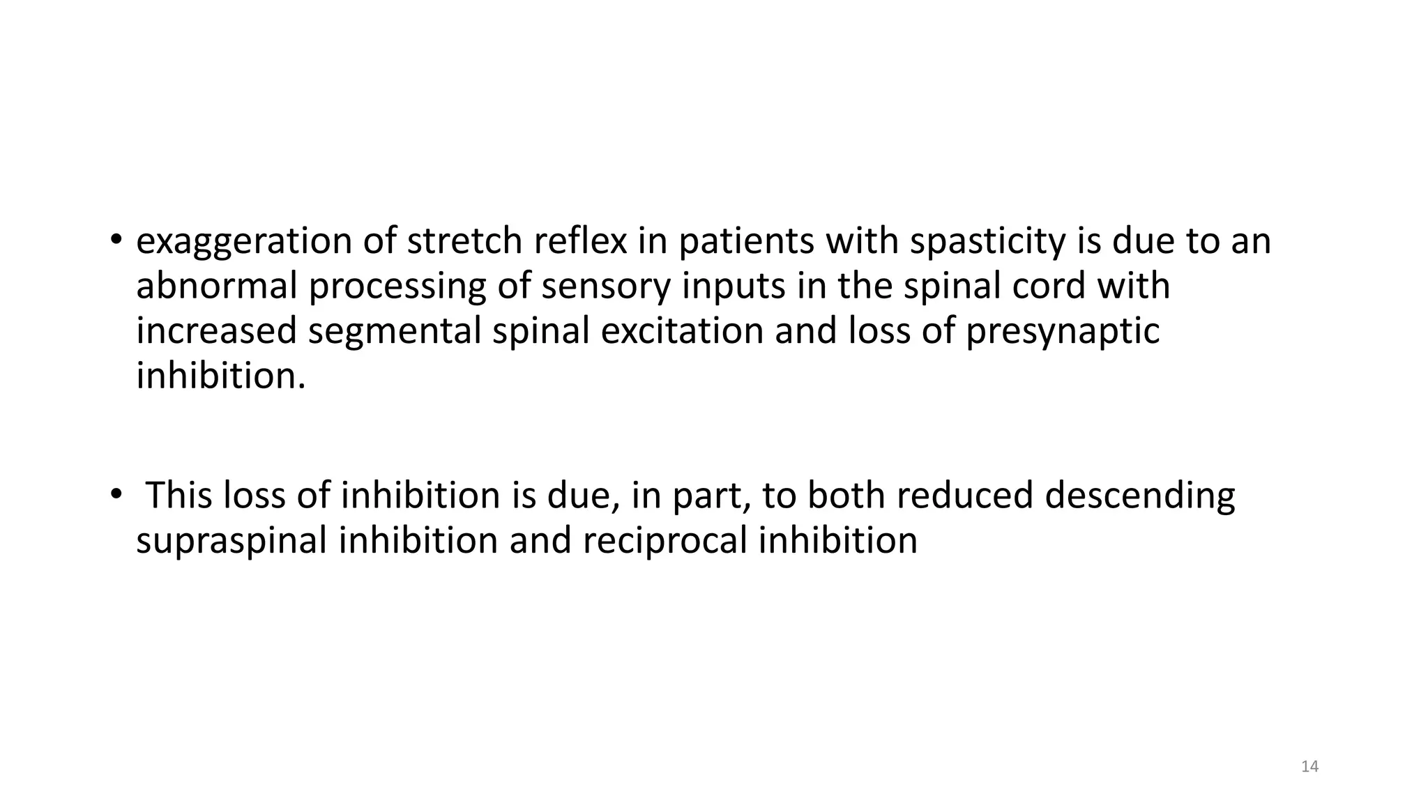 Pathophysiology of Spasticity | PPTX