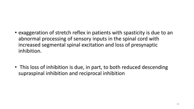 Pathophysiology of Spasticity | PPTX