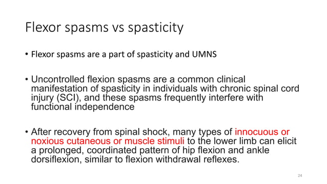 Pathophysiology of Spasticity | PPTX