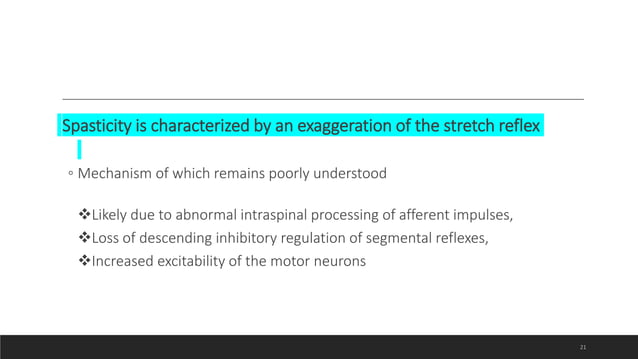 Pathophysiology of Spasticity | PPTX
