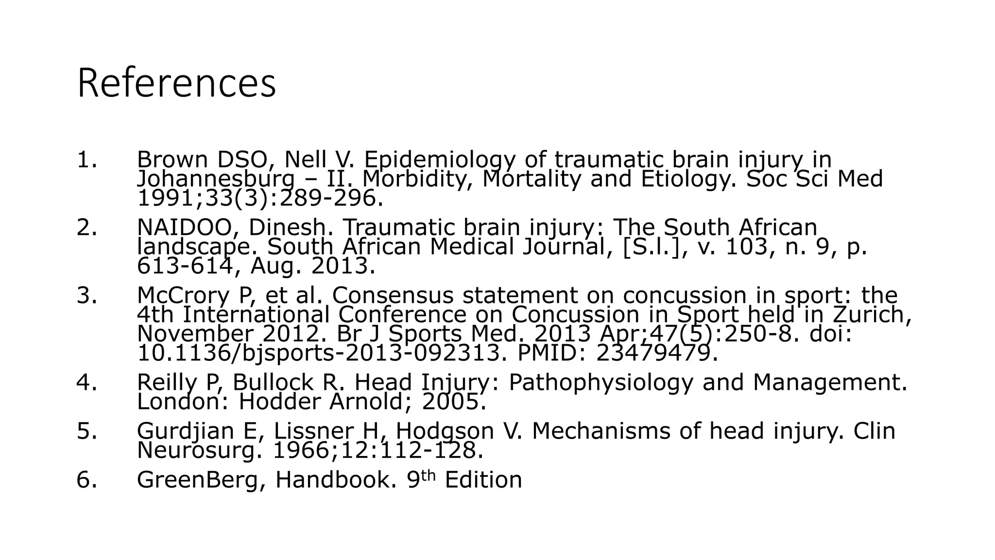 Traumatic Brain Injury (TBI) | PPTX