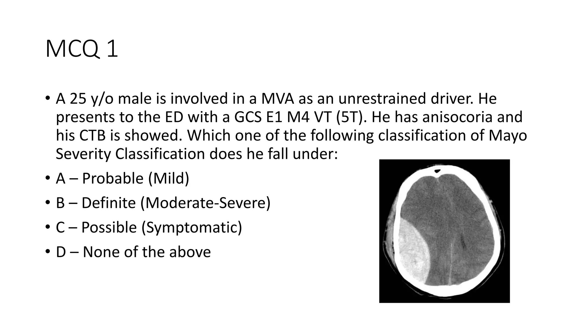 Traumatic Brain Injury (TBI) | PPTX