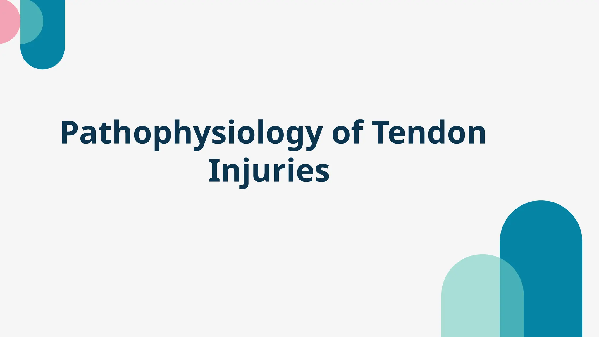 Pathophysiology of Tendon Injuries in well explained manner | PPTX