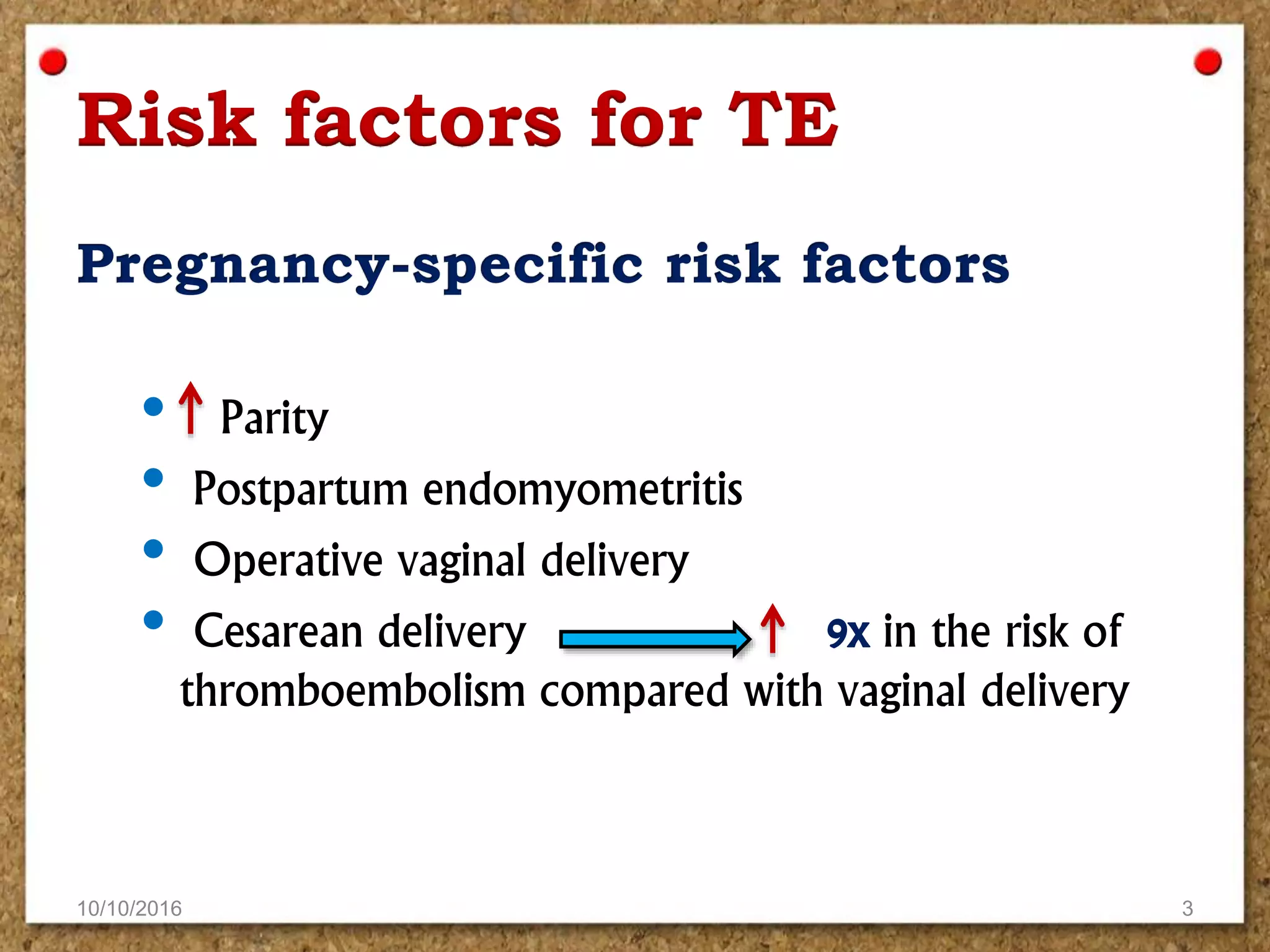 Pathophysiology of thromboembolism during pregnancy | PPTX