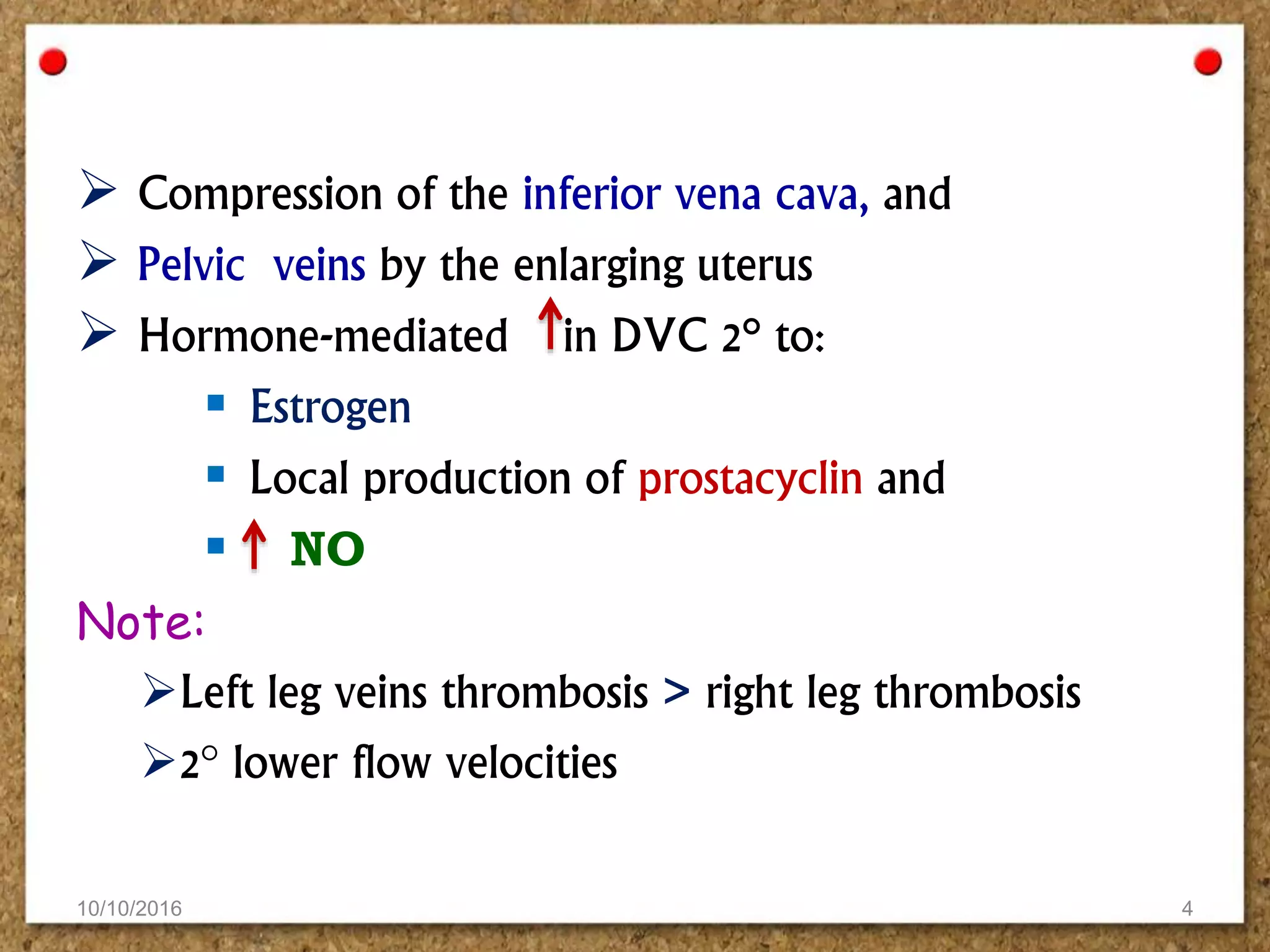 Pathophysiology of thromboembolism during pregnancy | PPTX