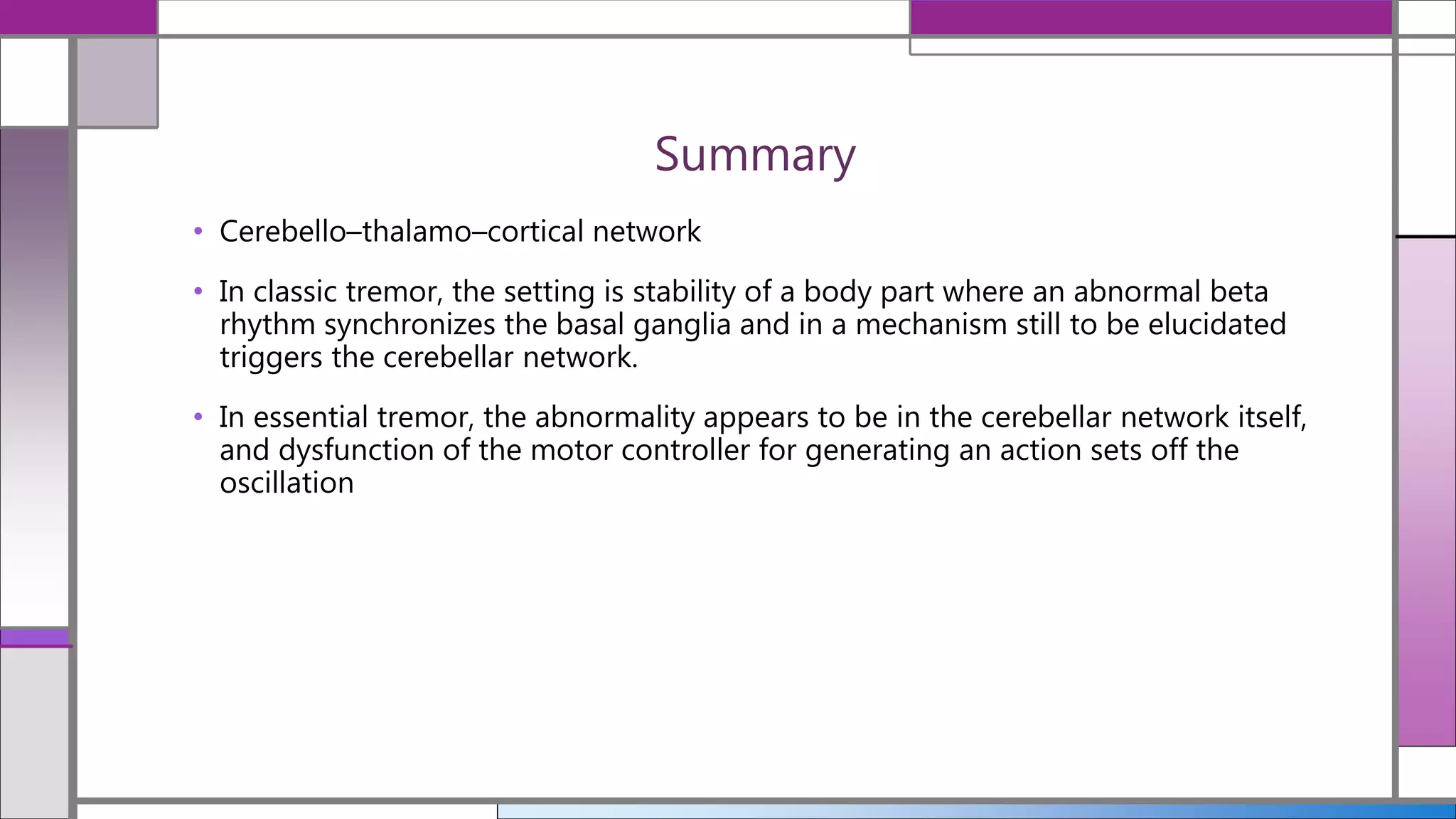 Pathophysiology of Tremor | PPTX