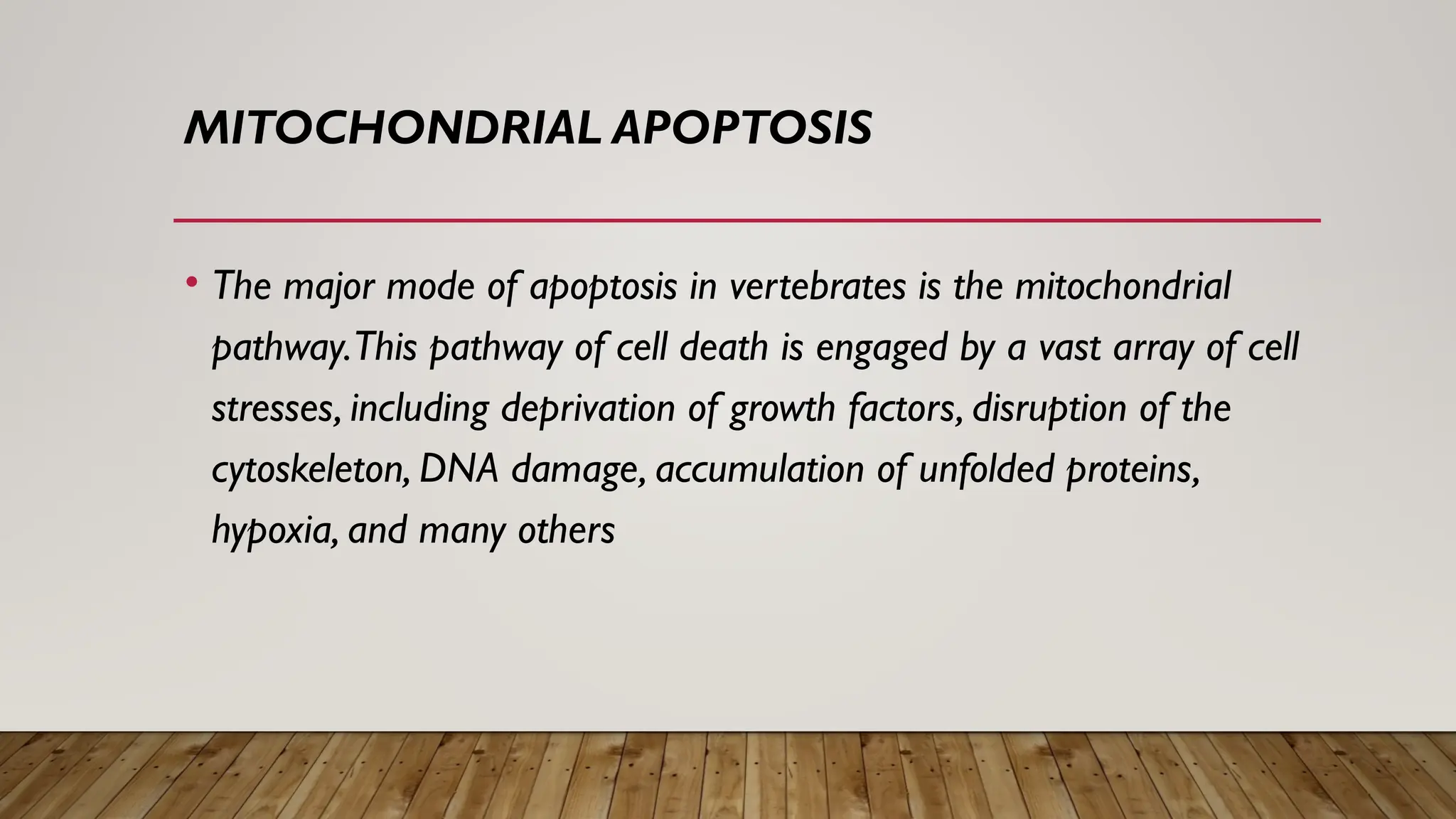 pathophysiology mitochondrial mechanism of apoptosis | PPTX