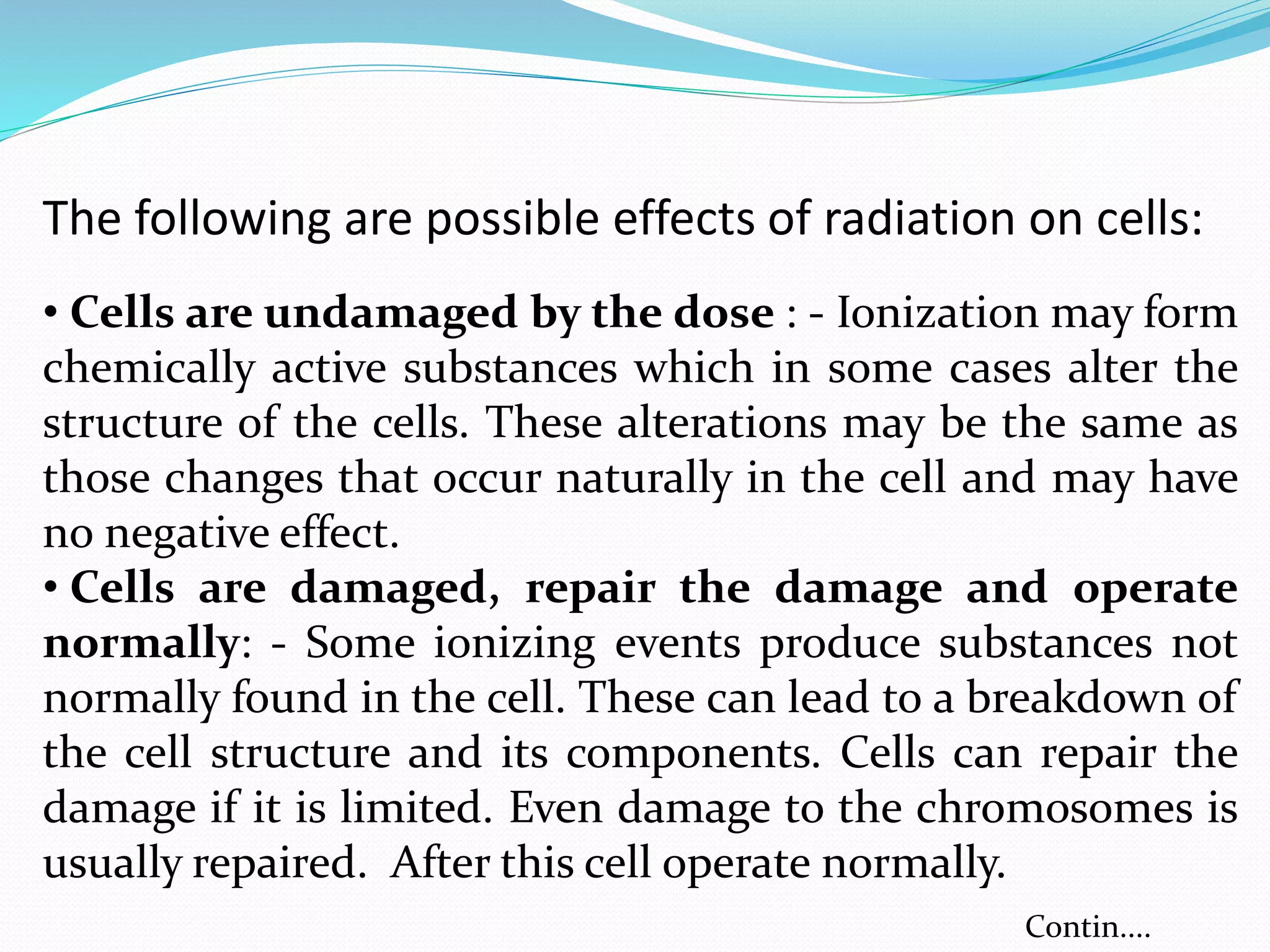 BIOLOGICAL EFFECTS OF RADIATION | PPTX