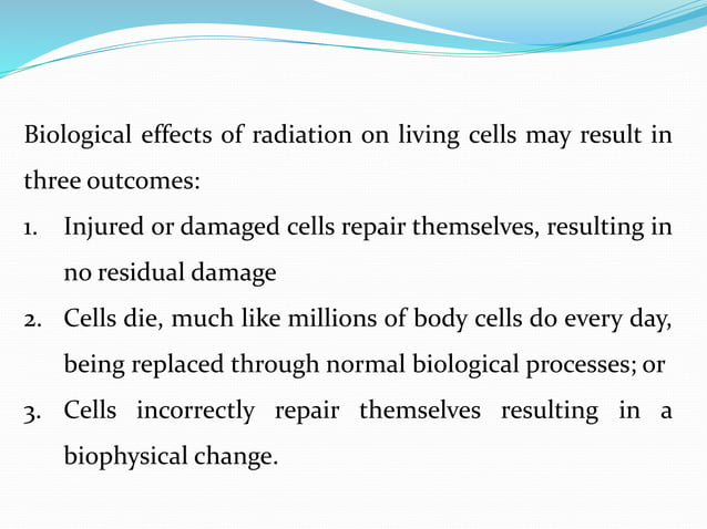 BIOLOGICAL EFFECTS OF RADIATION | PPTX | Cancer | Diseases and Conditions