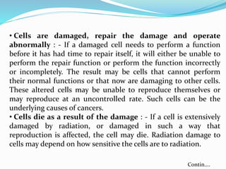 BIOLOGICAL EFFECTS OF RADIATION | PPTX