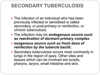 Pathophysiology tubercuslosis | PPTX