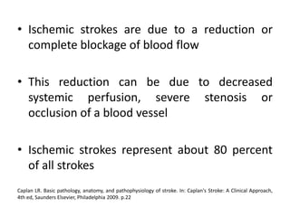 Pathophysioloy of stroke | PPTX