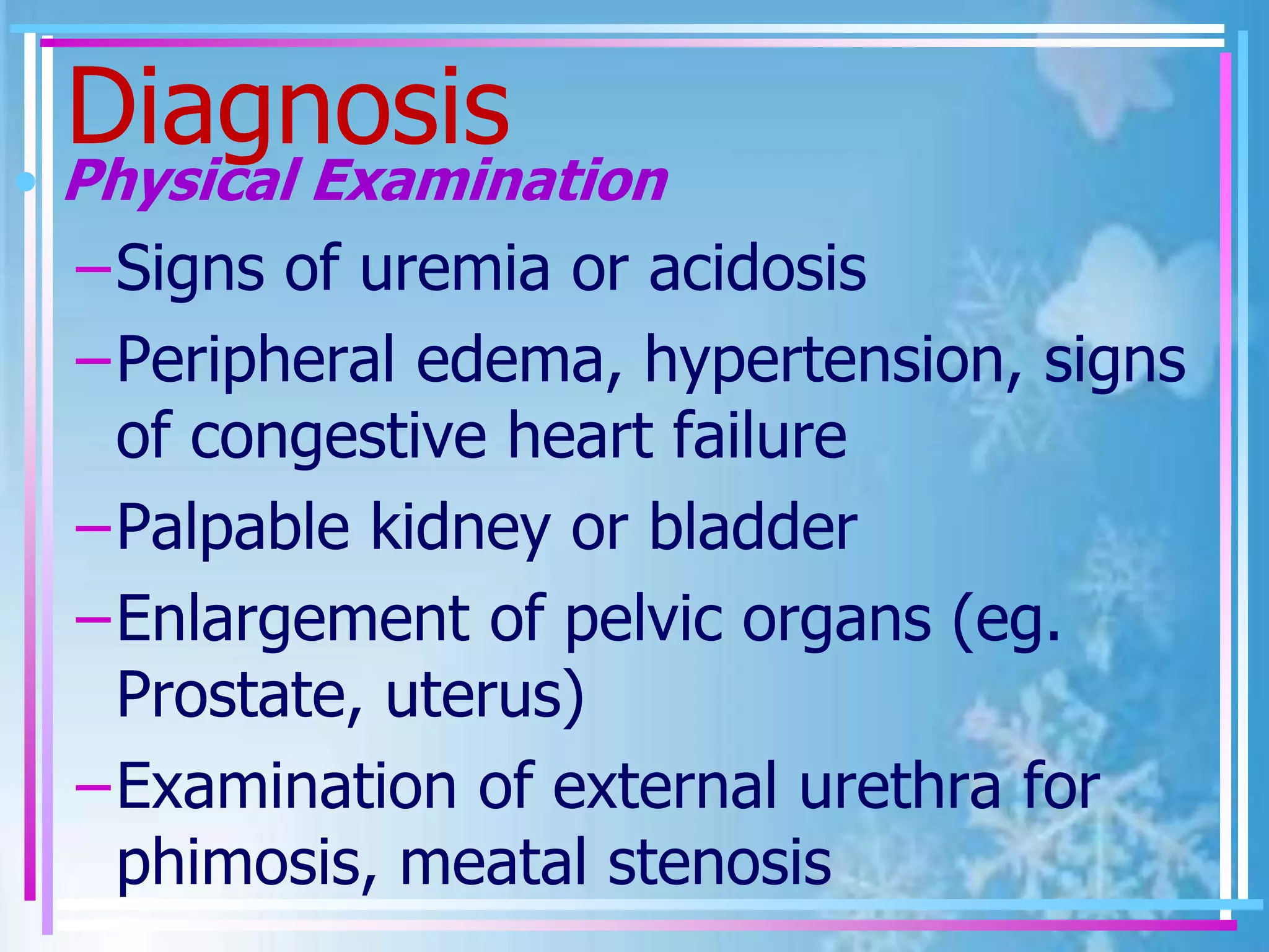Pathophysioogy of urinary tract obstruction bassem presentation | PPT