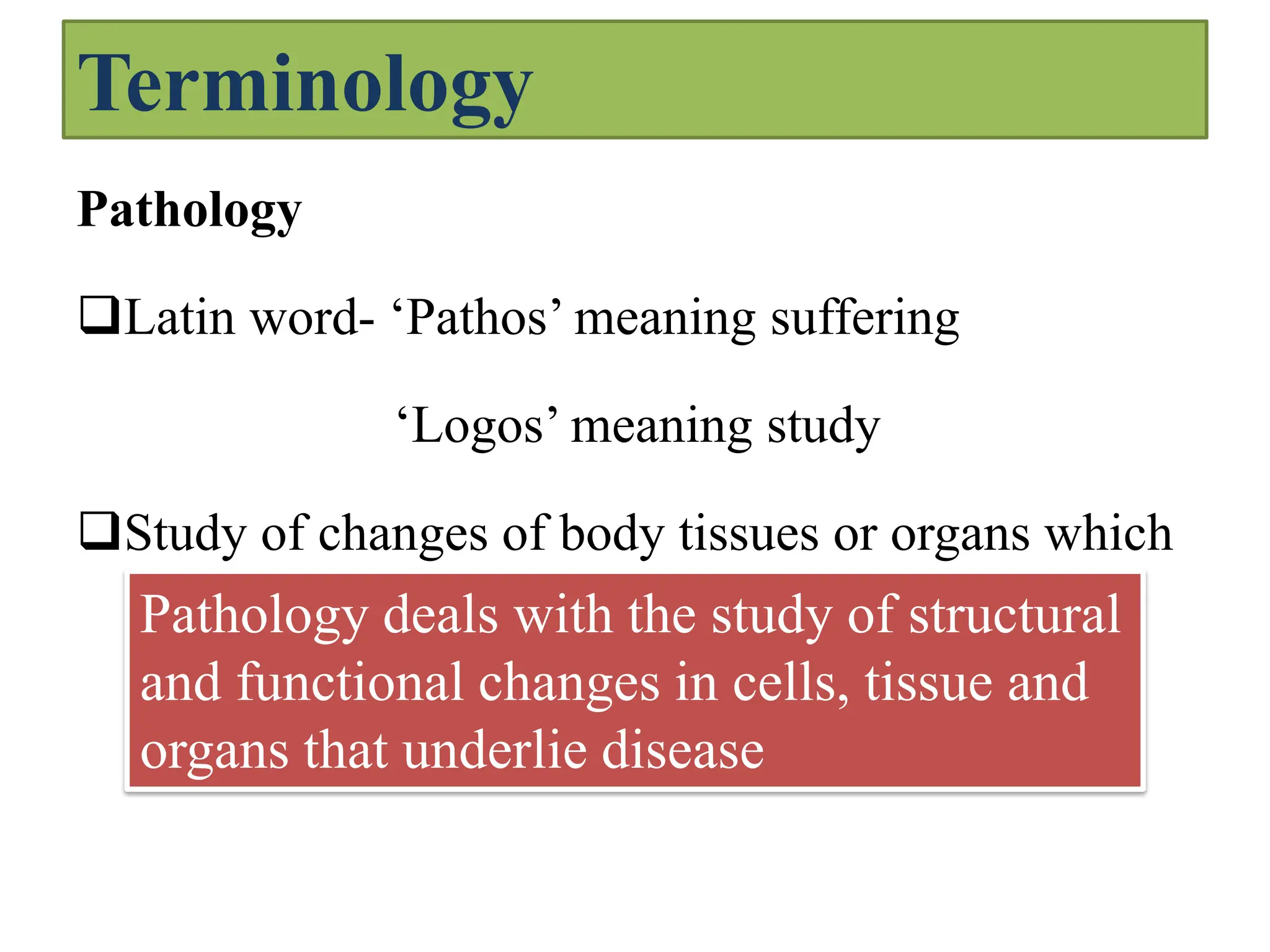 pathophysiology- terminologies bsc nursing slides notes | PDF