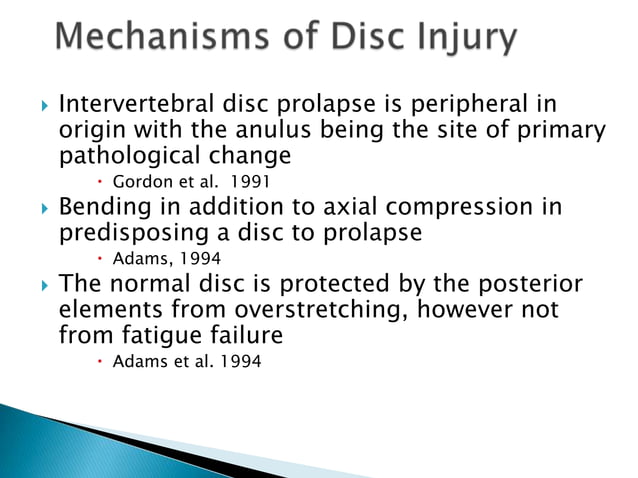 Pathophysiology of low back pain | PPTX