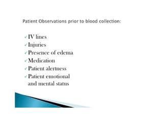 collection of blood sample and preanalytical errors | PPTX