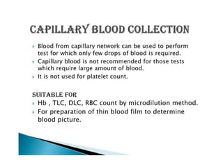 collection of blood sample and preanalytical errors | PPTX