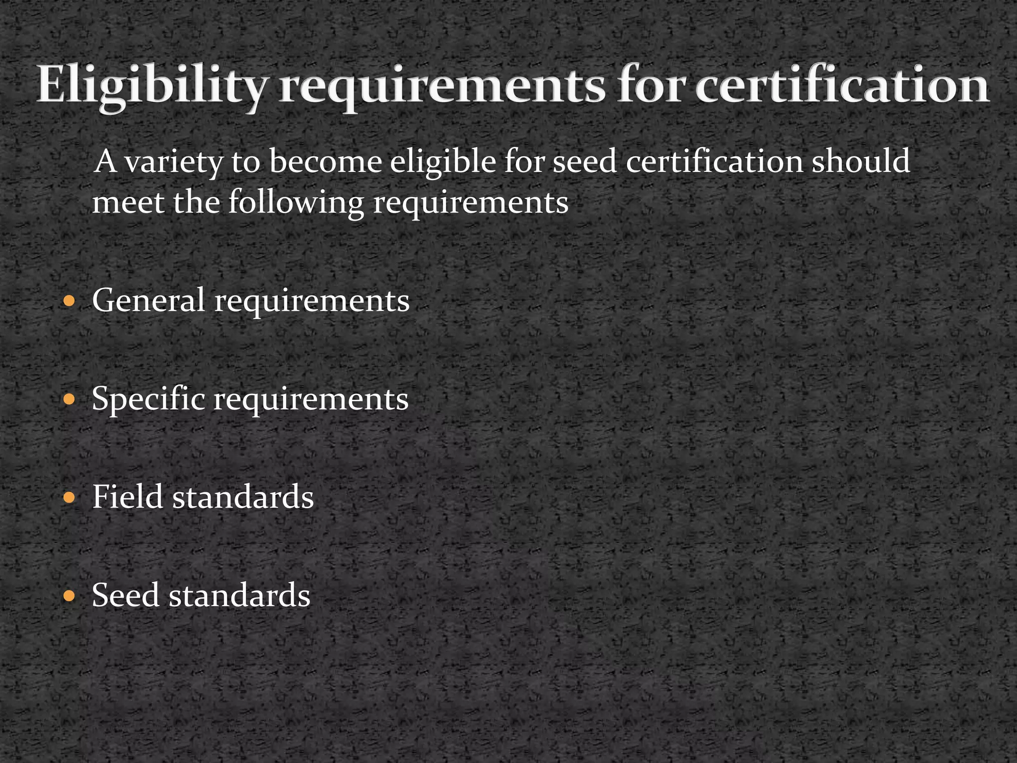 Seed certification and type of losses caused by seed borne diseases in ...