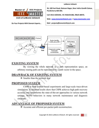 Path reconstruction in dynamic wireless sensor networks using compressive sensing | PDF