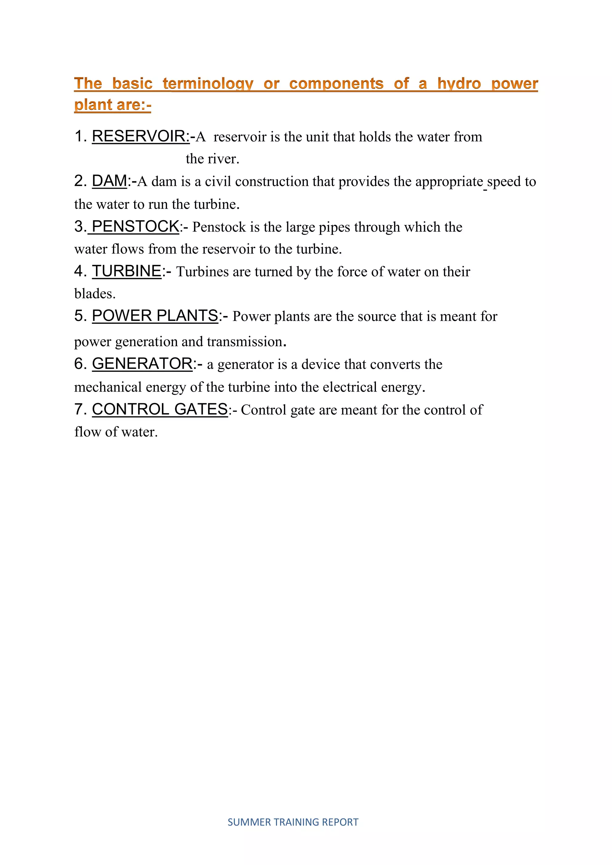 Pathri power house report | PDF