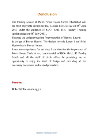 Pathri power house report | PDF