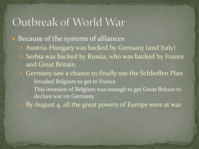 Paths to wwI | PPT