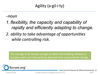 Path to agility, Ken Schwaber | PPT