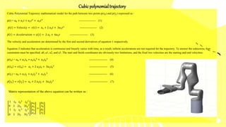 Trajectory Planning Through Polynomial Equation | PPTX