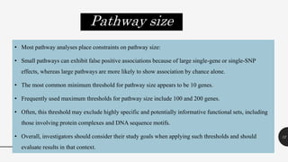 Pathway analysis for genomics data | PPTX