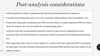 Pathway analysis for genomics data | PPTX