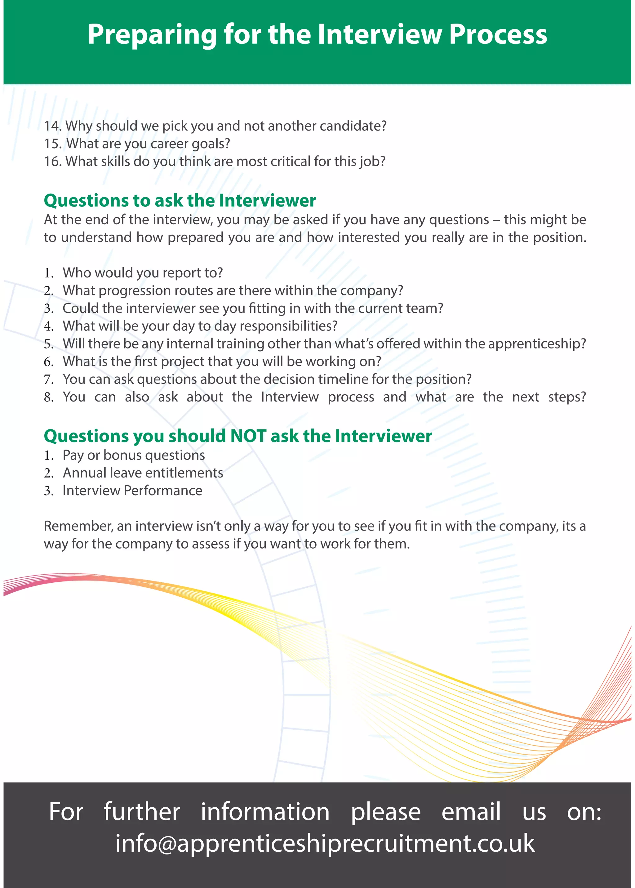 Preparing for your interview by Apprenticeship Recruitment, Birmingham ...