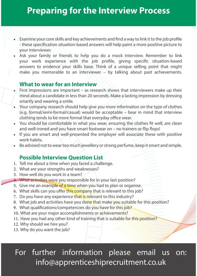 Preparing for your interview by Apprenticeship Recruitment, Birmingham ...