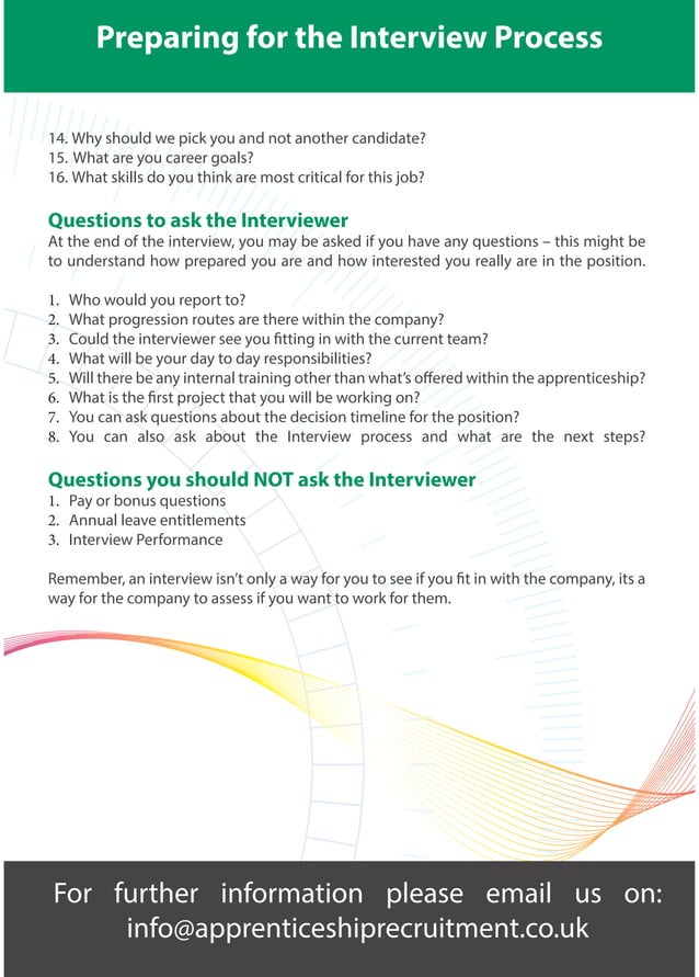 Preparing for your interview by Apprenticeship Recruitment, Birmingham | PDF