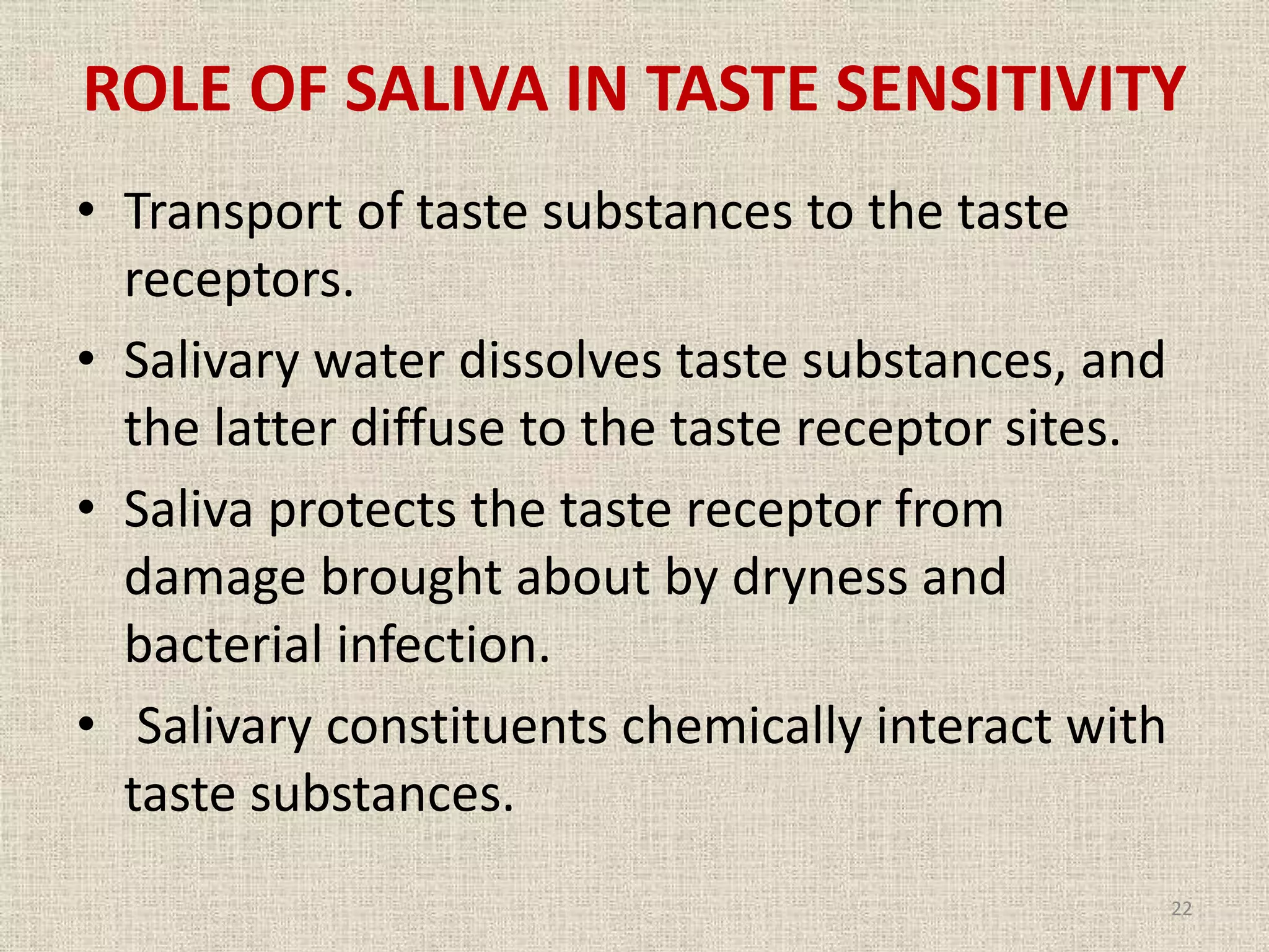 Pathway for taste sensation | PPTX