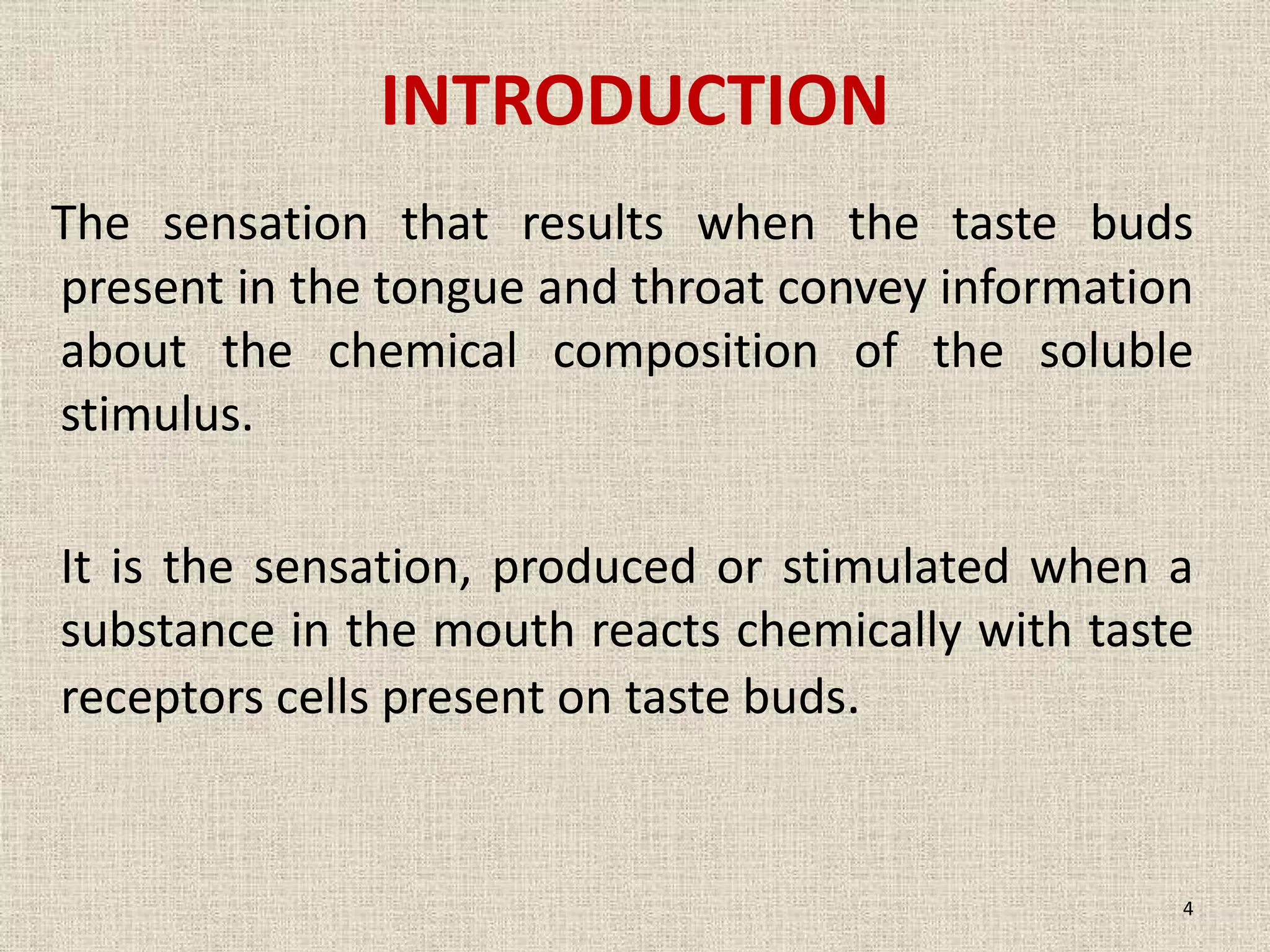 Pathway for taste sensation | PPTX