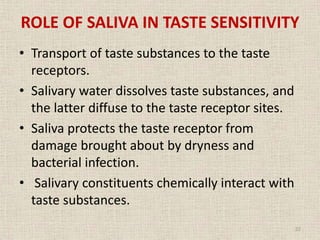 Pathway for taste sensation | PPTX
