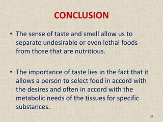 Pathway for taste sensation | PPTX