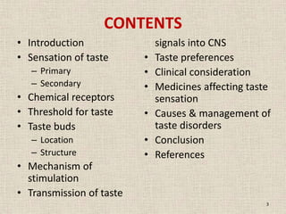 Pathway for taste sensation | PPTX