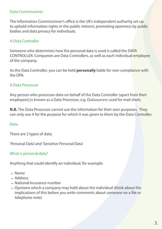 Data Protection Act 1998 (amended 2000) | PDF