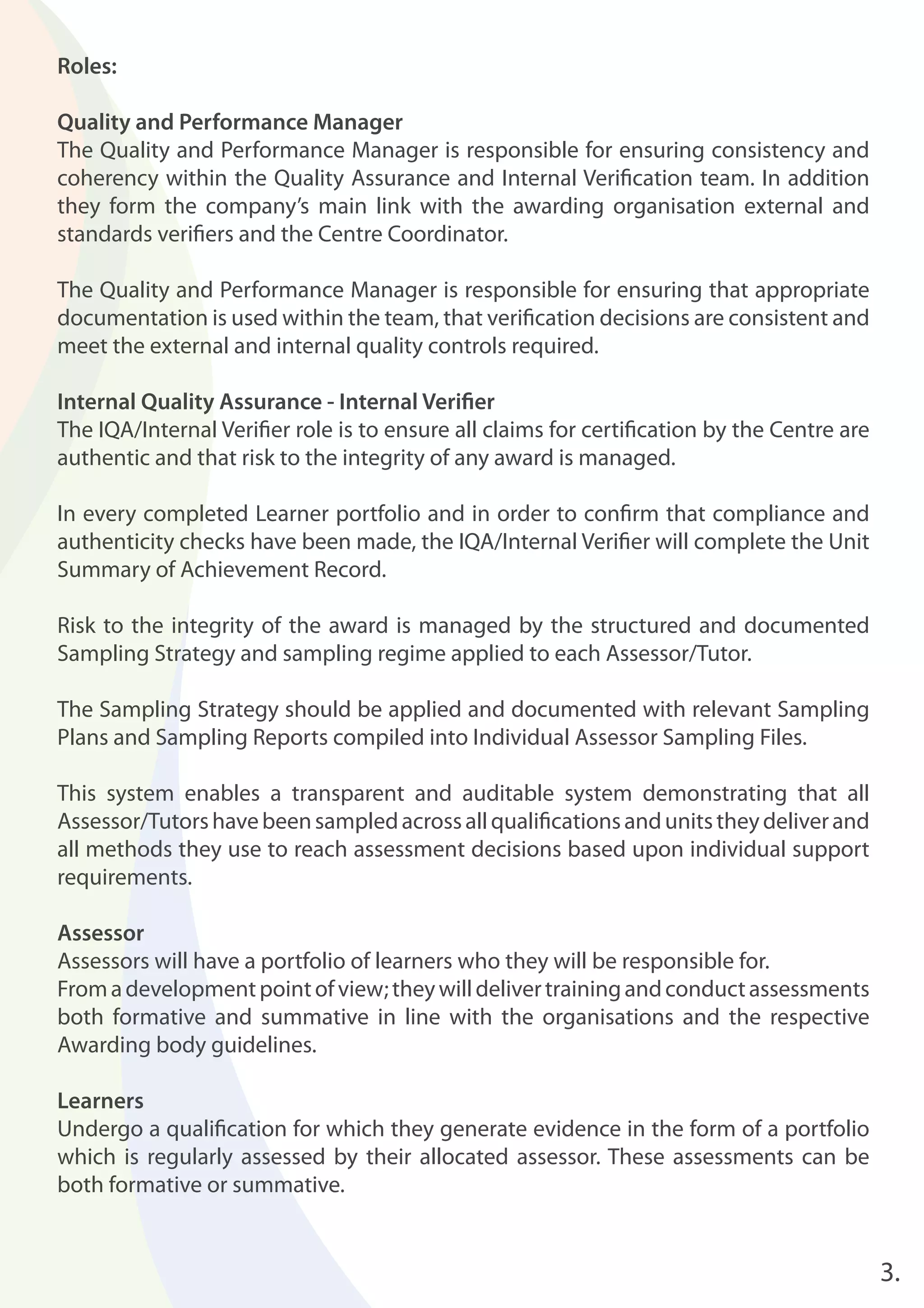 Pathway Group Internal Quality Assurance Strategy | PDF