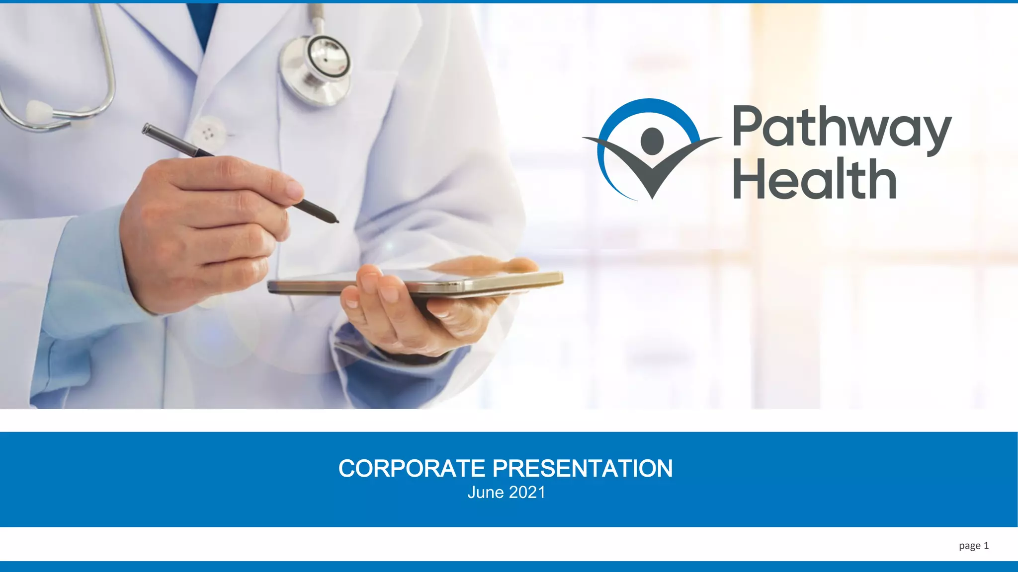 Pathway health corporate presentation (june 2021) | PPT