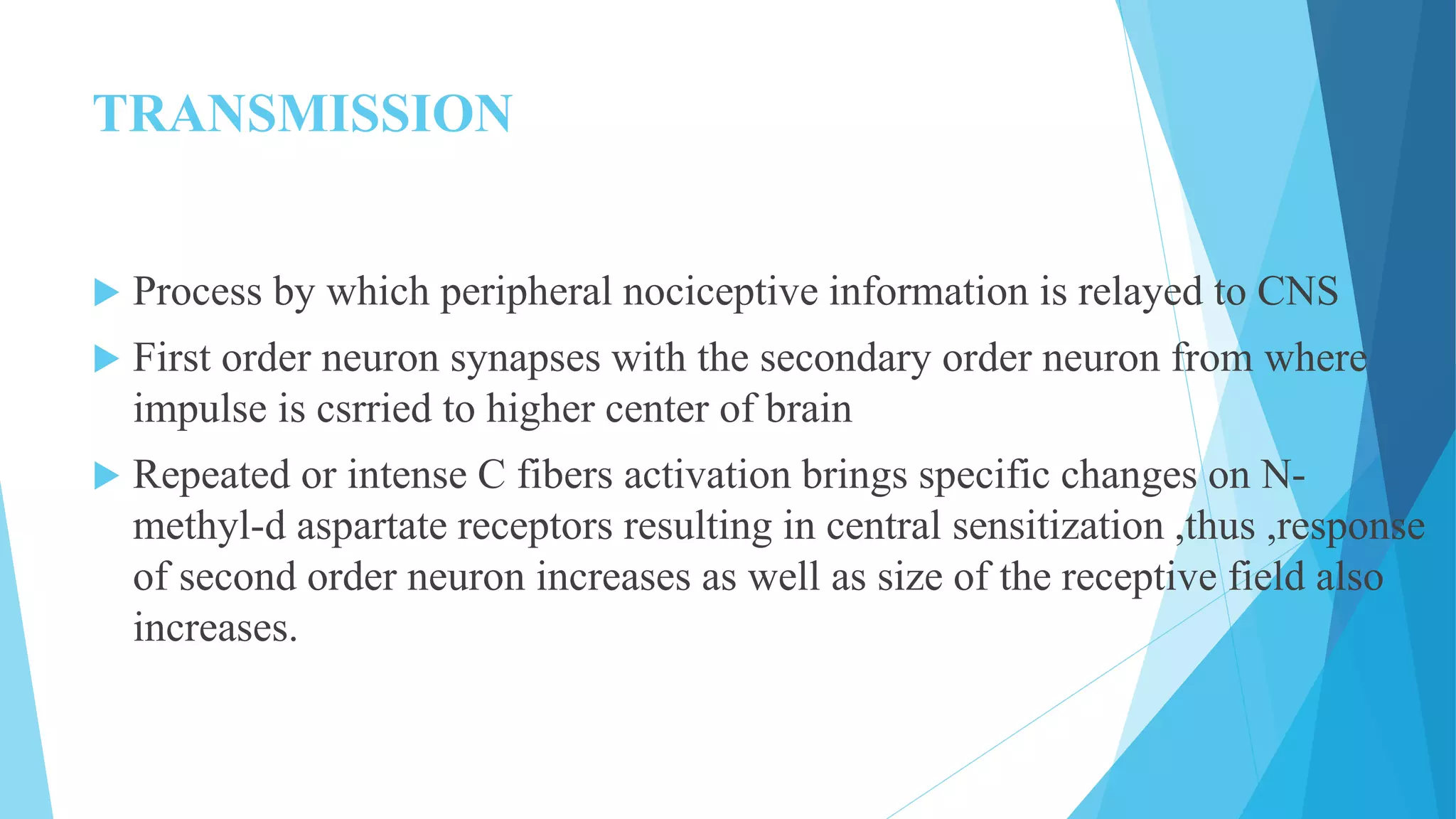 Pathway , physiology , perception of pain | PPTX