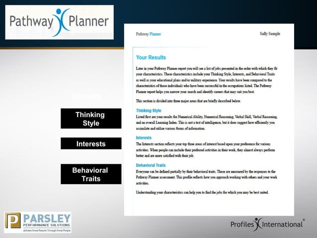Pathway planner from profiles international | PPT